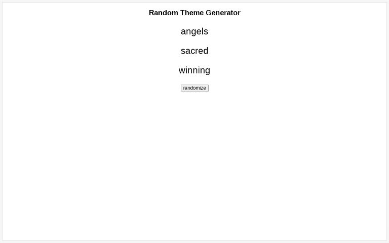 Random Theme Generator