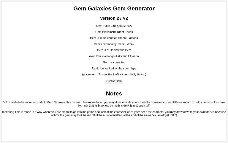 Gem Galaxies Gem Generator