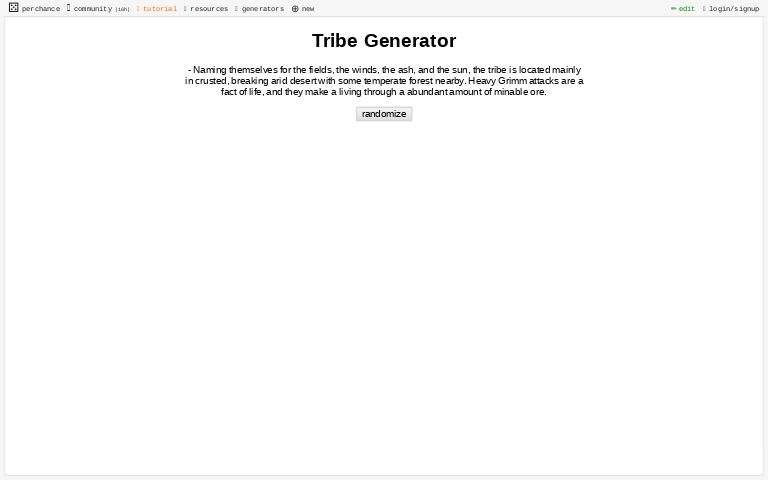 Tribe Generator