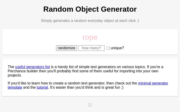 Random Object Generator