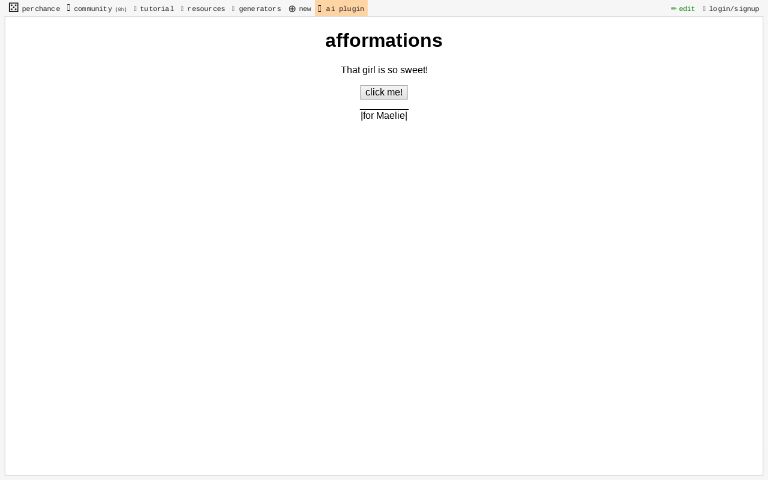 afformations ― Perchance Generator