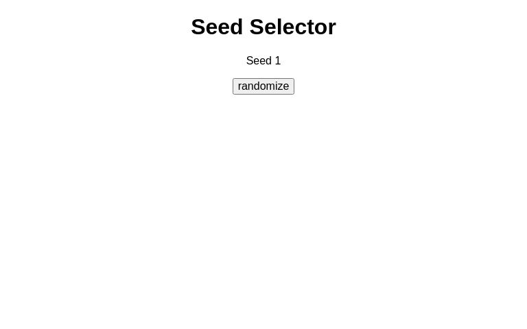 Seed Selector ― Perchance Generator