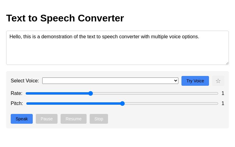 Text to Speech Converter ― Perchance Generator