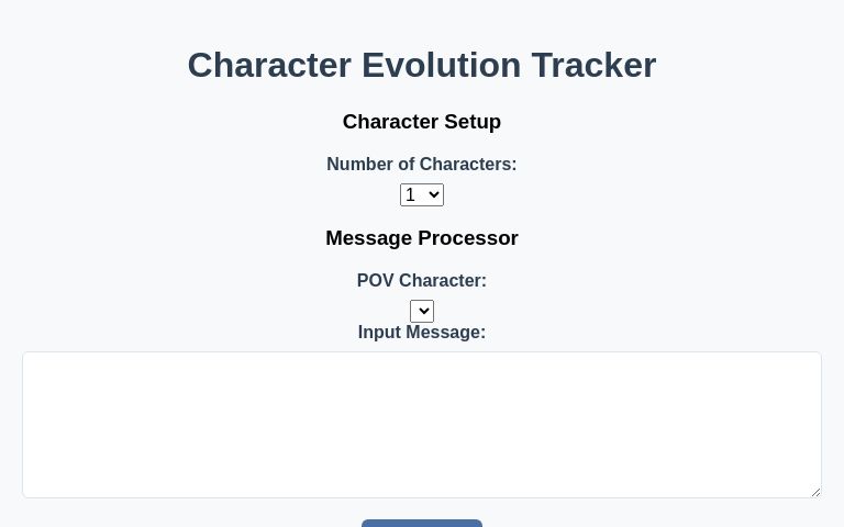 Character Evolution Tracker ― Perchance Generator