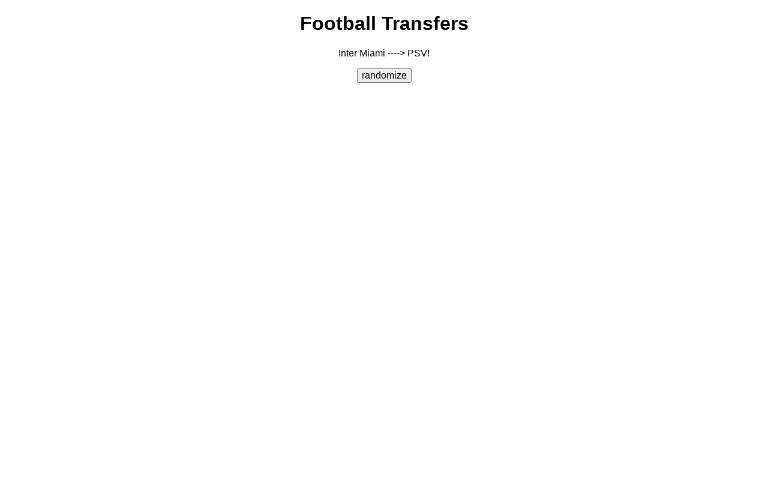 Football Transfers ― Perchance Generator