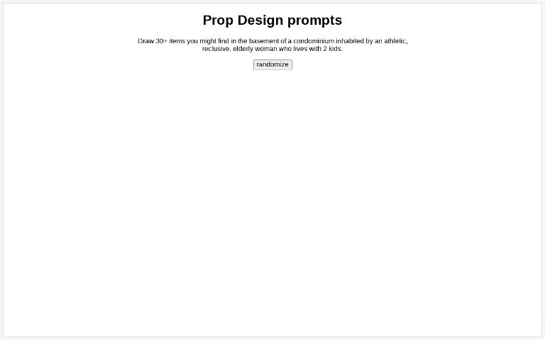 Prop Design prompts ― Perchance Generator