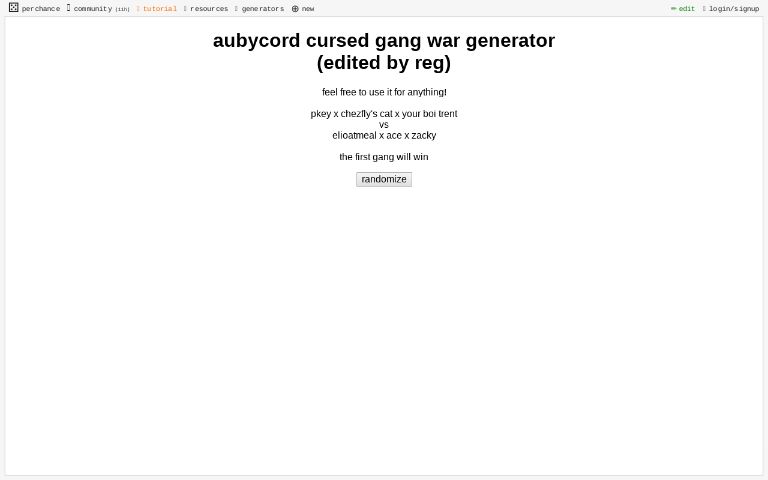 aubycord cursed gang war generator(edited by reg)