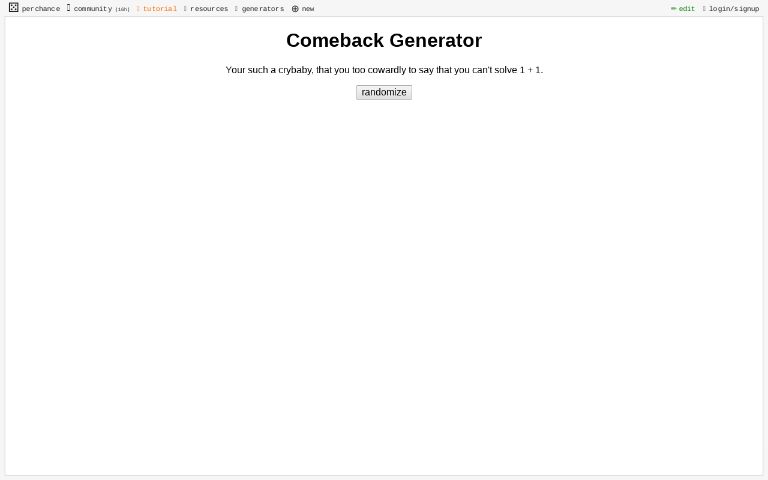 Comeback Generator