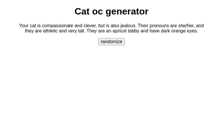 Cat oc generator