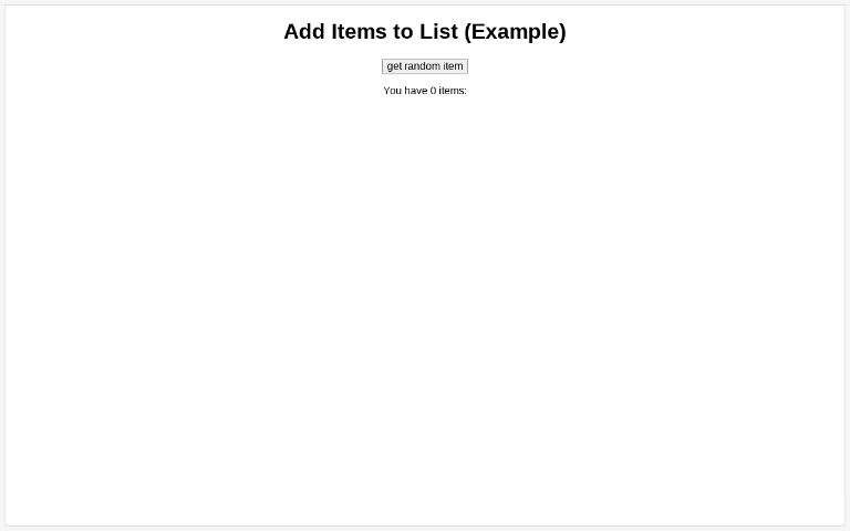 Add Items to List (Example) ― Perchance Generator