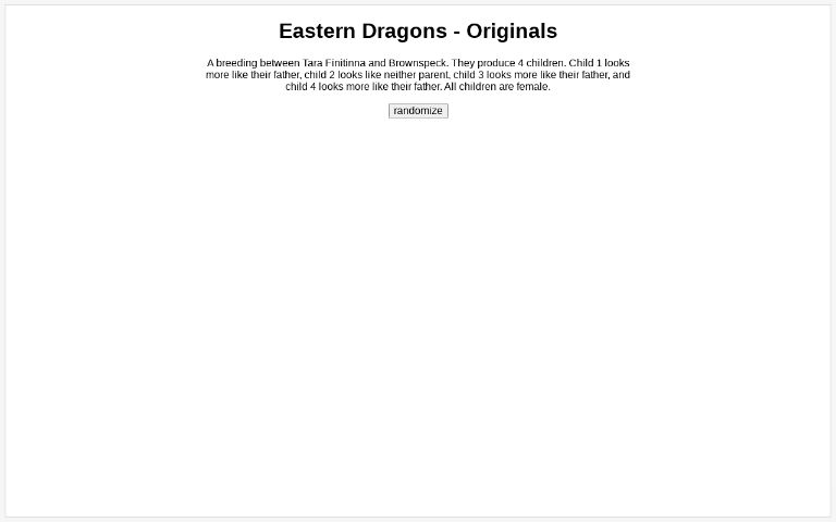 Eastern Dragons - Originals ― Perchance Generator