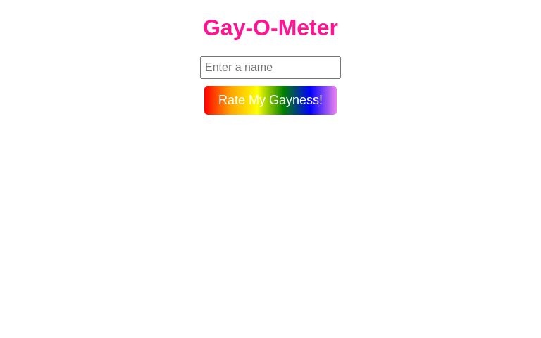 Gay-O-Meter ― Perchance Generator