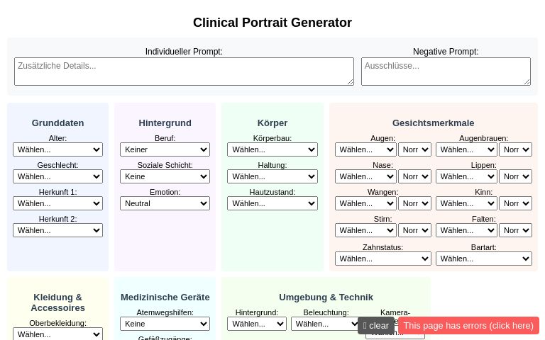 Clinical Portrait Generator