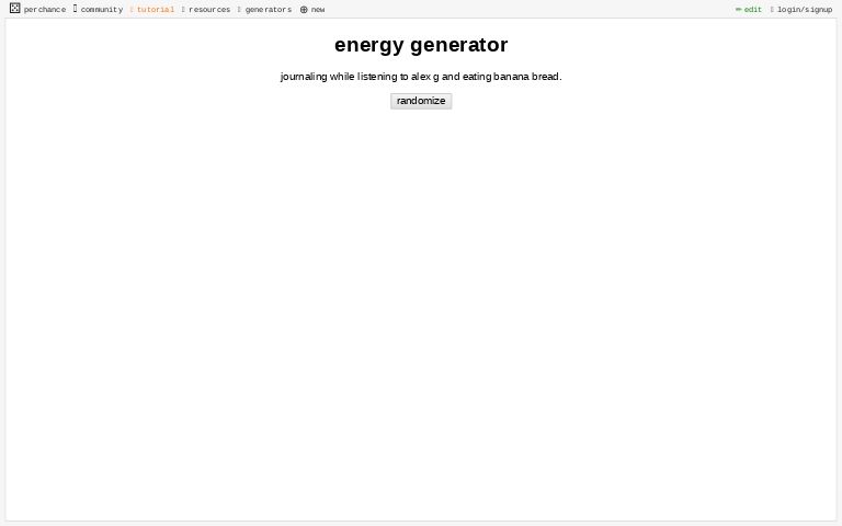 energy generator ― Perchance