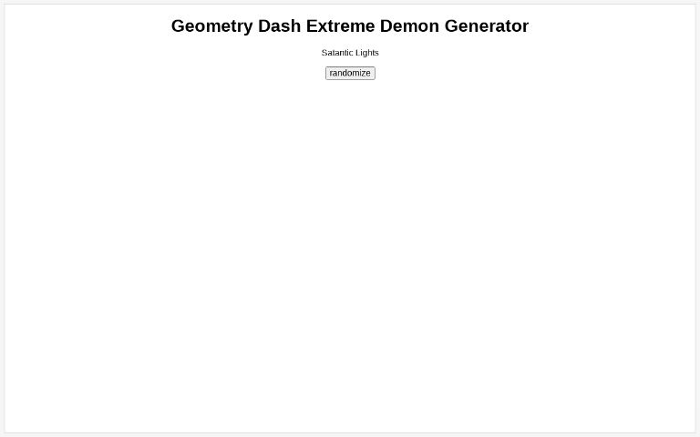Geometry Dash Extreme Demon Generator