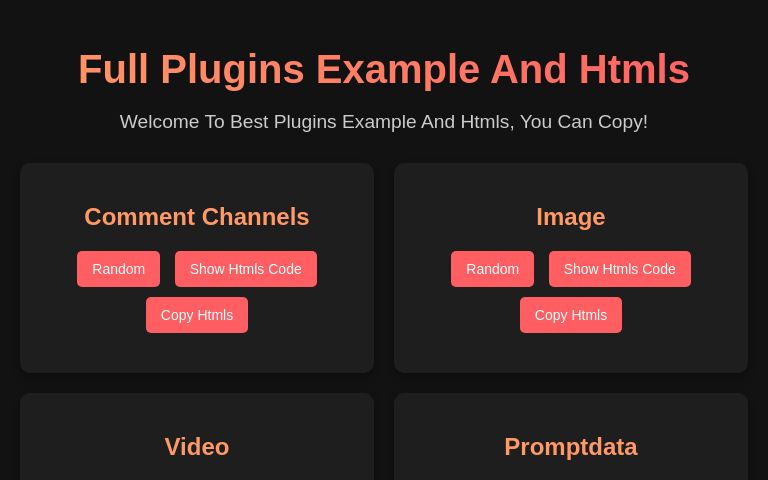 Full Plugins Example And Htmls ― Perchance Generator