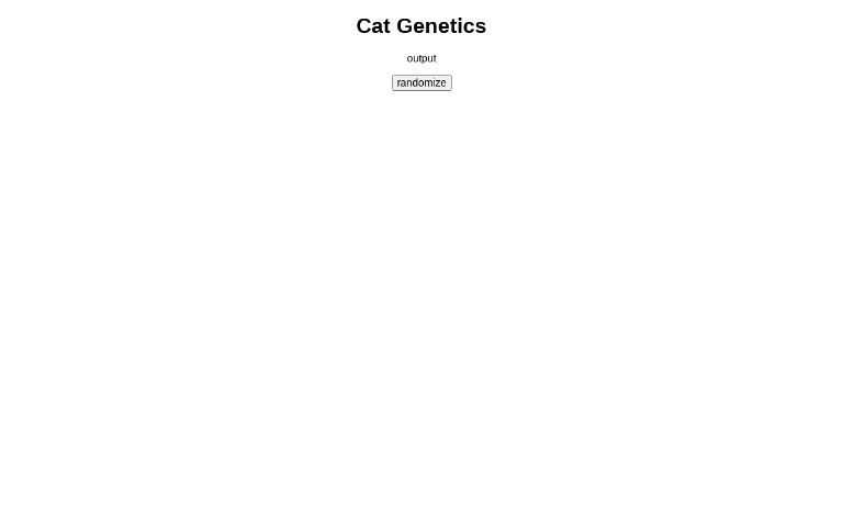 Cat Genetics ― Perchance Generator