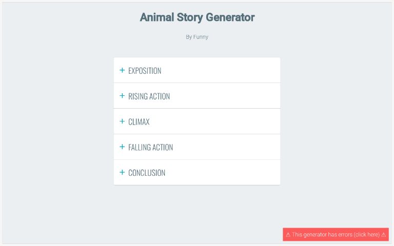 Animal Story Generator