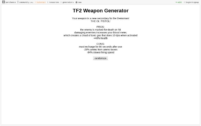 TF2 Weapon Generator
