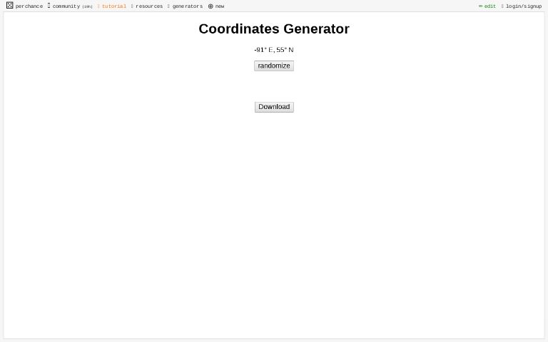 Coordinates Generator