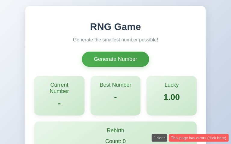 RNG Game ― Perchance Generator