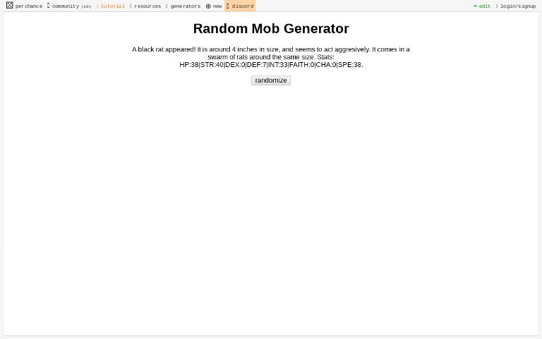 Random Mob Generator