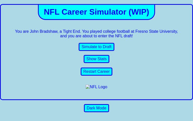 NFL Career Simulator ― Perchance Generator