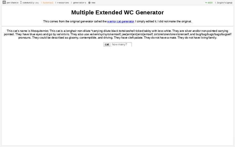 Multiple Extended WC Generator