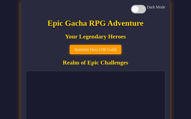 Epic Gacha RPG Adventure ― Perchance Generator