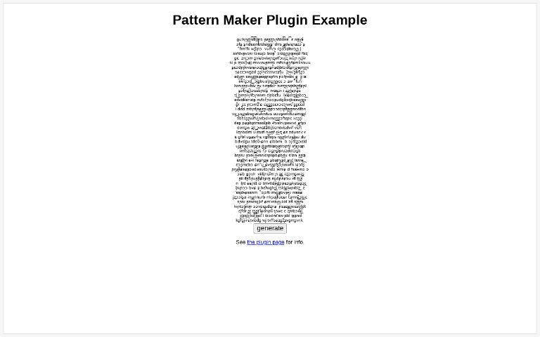 Pattern Maker Plugin Example