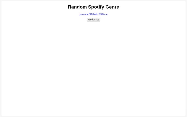 Random Spotify Genre ― Perchance Generator