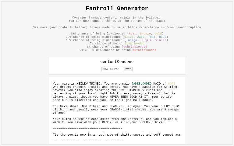 Fantroll Generator