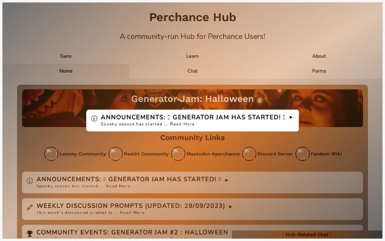 Perchance Hub ― Perchance Generator