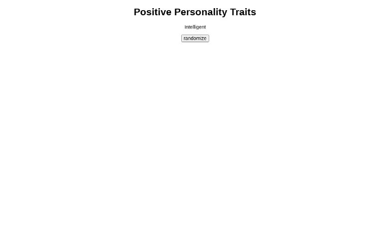 Positive Personality Traits ― Perchance Generator