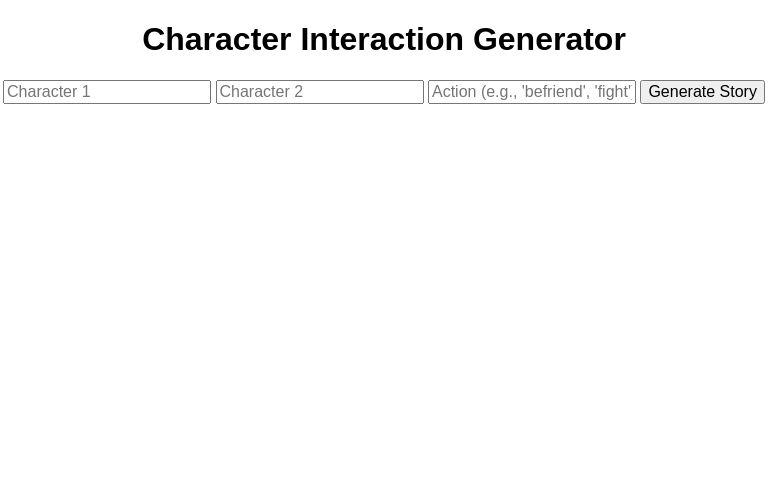 Character Interaction Generator