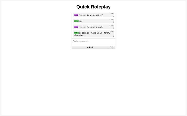 Quick Roleplay