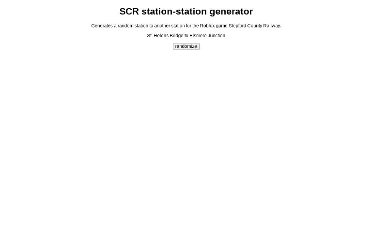 SCR station-station generator