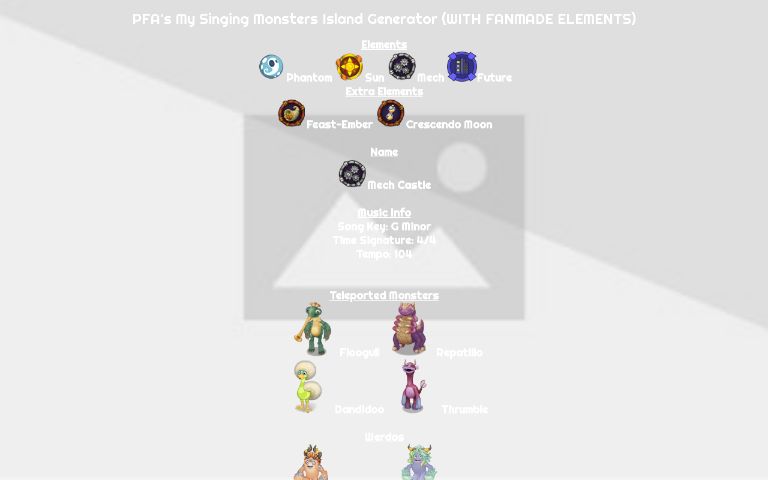 Pfa Msm Island Generator