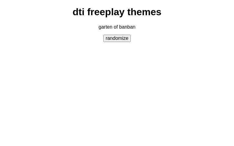 dti freeplay themes ― Perchance Generator