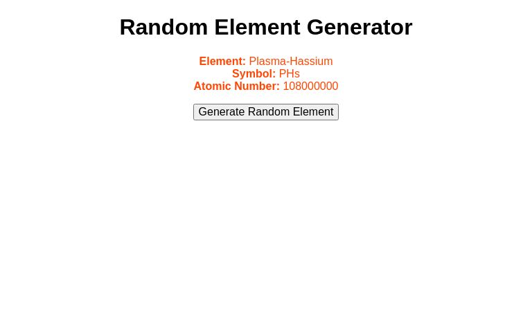 Random Element Generator