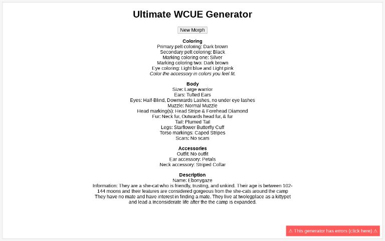 Ultimate WCUE Generator