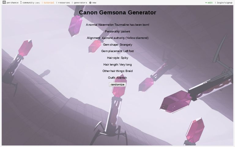 Canon Gemsona Generator