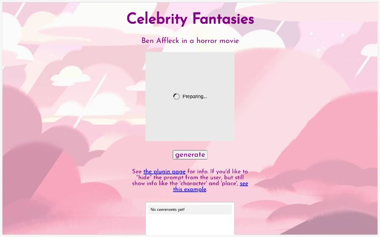 Celebrity Fantasies ― Perchance Generator