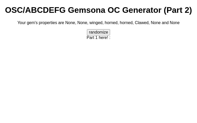 OSC/ABCDEFG Gemsona OC Generator (Part 2)