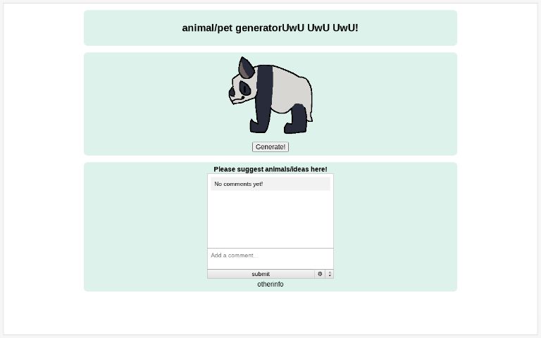 animal/pet generatorUwU UwU UwU!