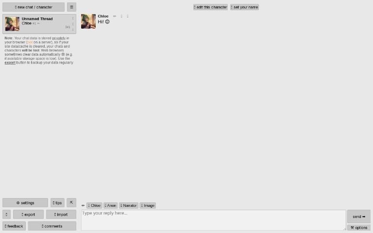 AI Character Chat (online, free, no sign-up, unlimited)