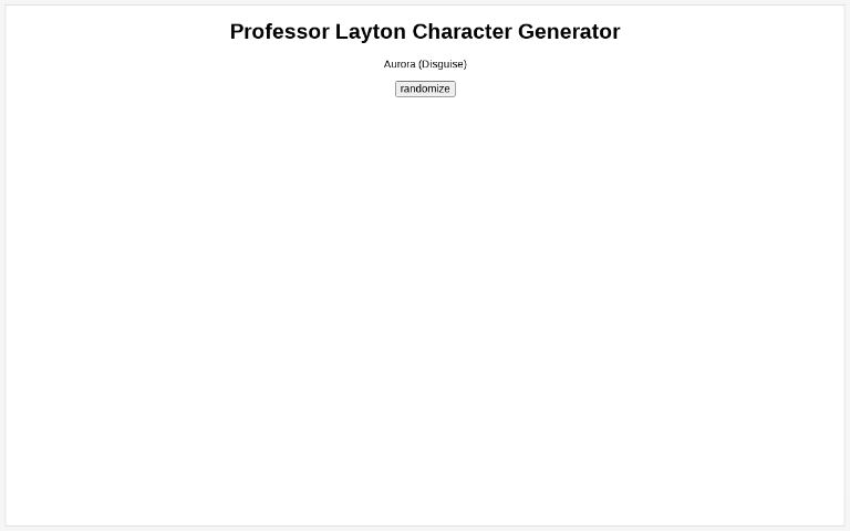 Professor Layton Character Generator