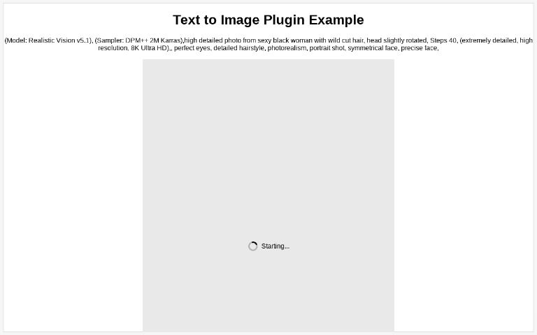 Text to Image Plugin Example