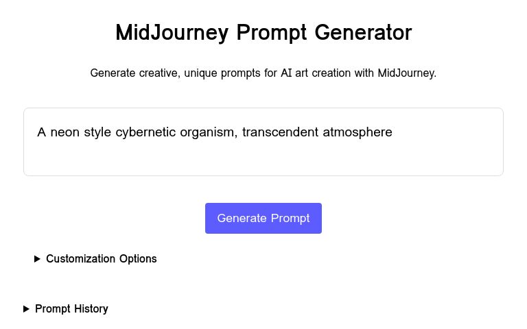 MidJourney Prompt Generator