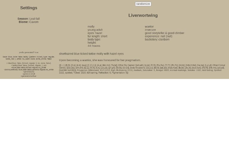 Settings ― Perchance Generator